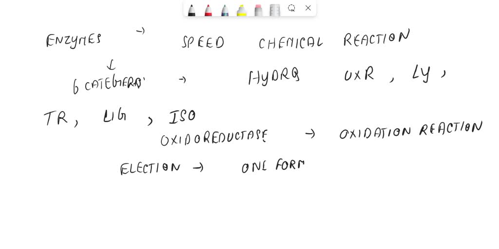 SOLVED: Question (8 points): Give four different classes of enzymes and ... SOLVED: Question (8 points): Give four different classes of enzymes and ...