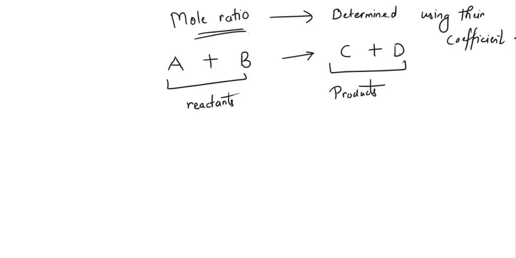 SOLVED: How to find the mole ratio of reactants and products from balanced chemical equations?