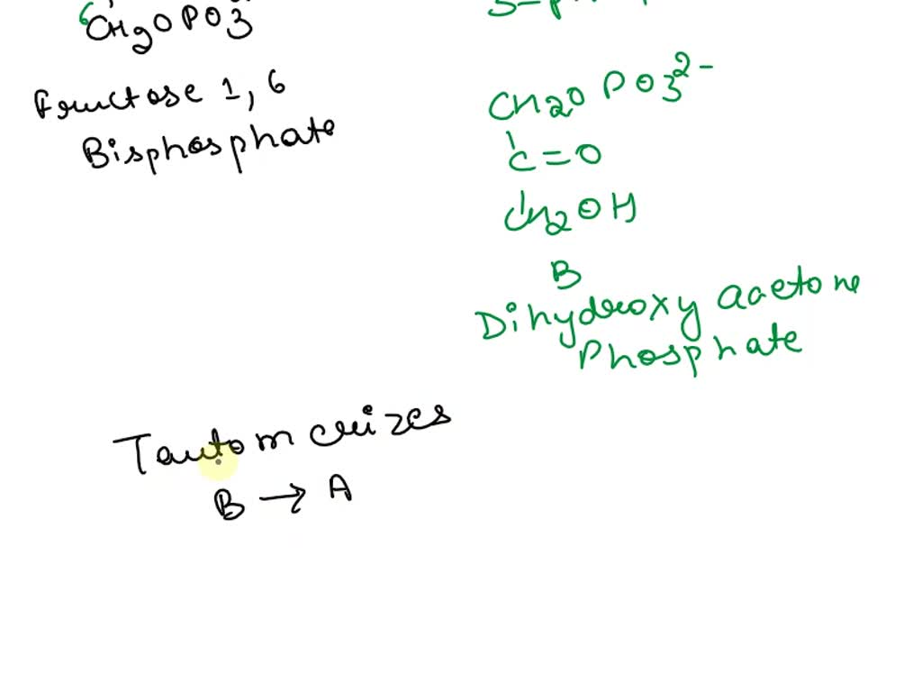 SOLVED: A key step in glycolysis is the retro aldol reaction of ...