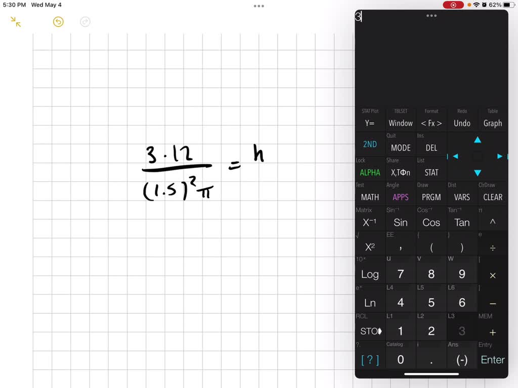 SOLVED: A cone has a diameter of 3 inches the cone holds 12 cubic ...