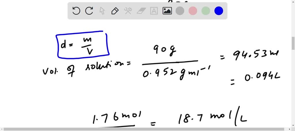 SOLVED: Calculate the MOLARITY And MOLALITY of an NH3 solution made up of 30.0 g of NH3 in 60.0 ...