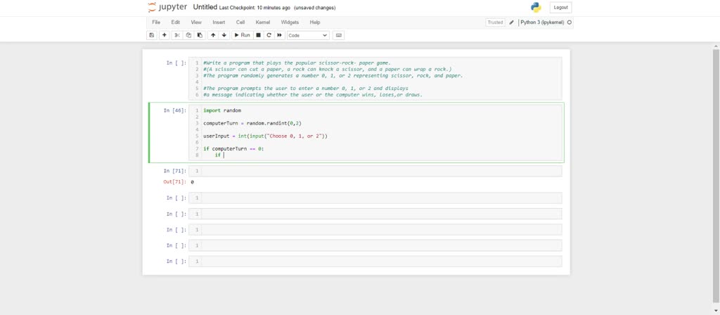 Solved Write A Program That Plays The Popular Scissor Rock Paper Game A Scissor Can Cut Paper
