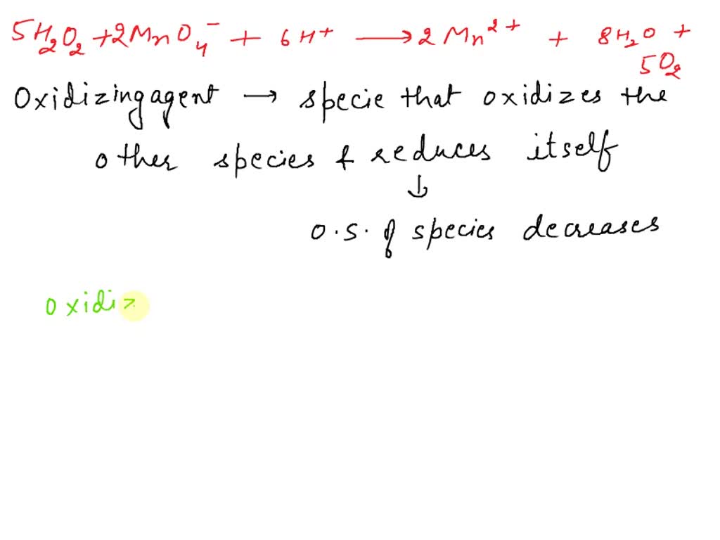 SOLVED: In the following chemical reaction, the oxidizing agent is ...