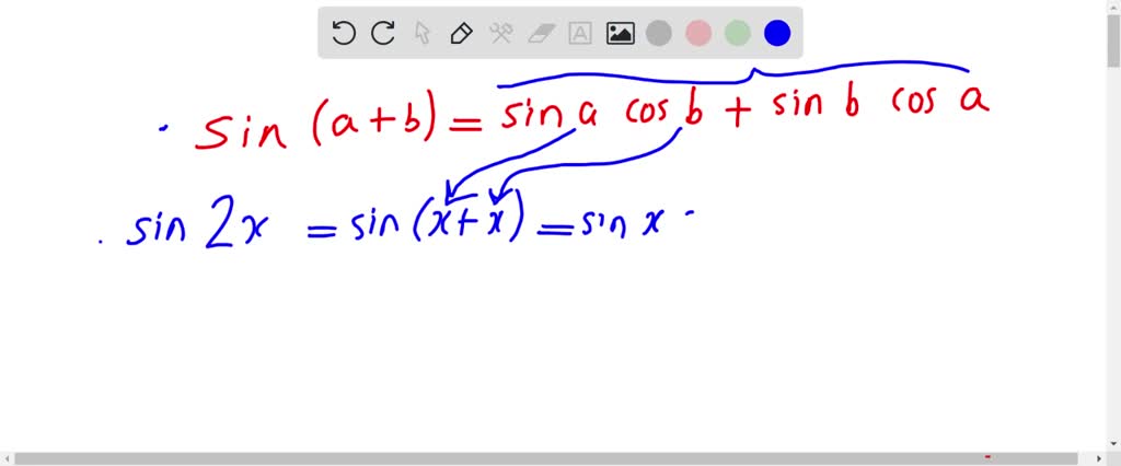 SOLVED: Verify that the equation is an identity: (Hint: sin 2x = sin (X ...