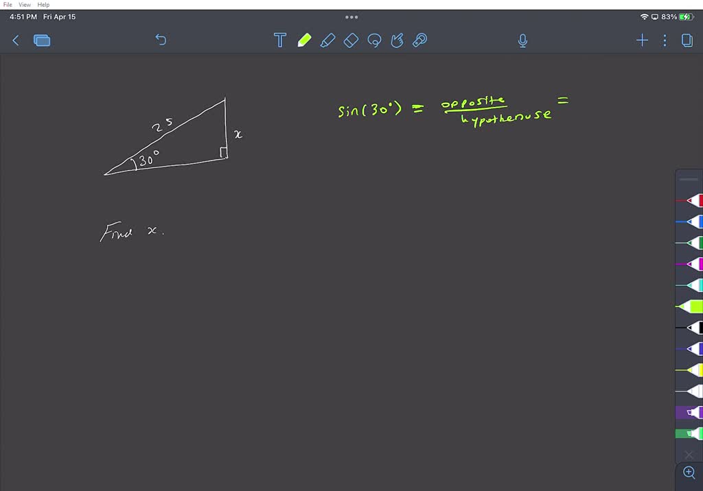SOLVED: point) Click on the graph to view a larger graph In the triangle given in the graph 25 ...