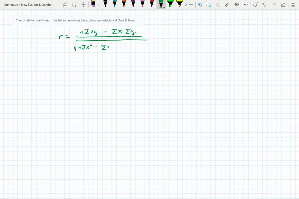 Solved The Sample Correlation Coefficient R Has The Same Units As