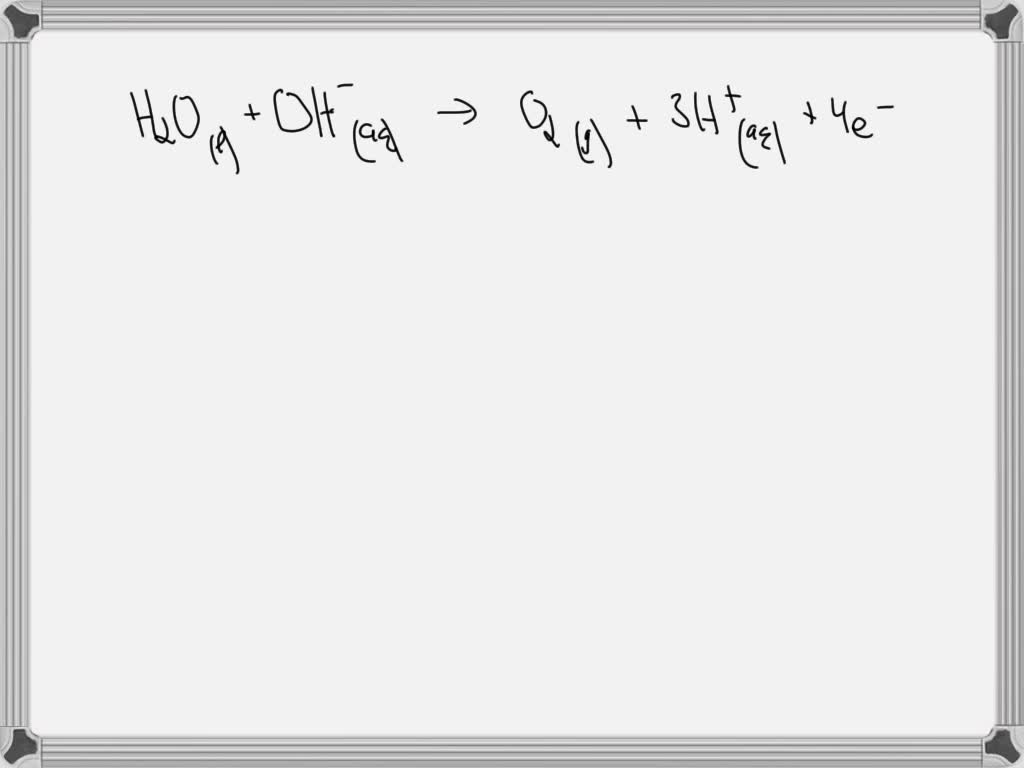 SOLVED: Complete and balance the following half-reaction in basic ...