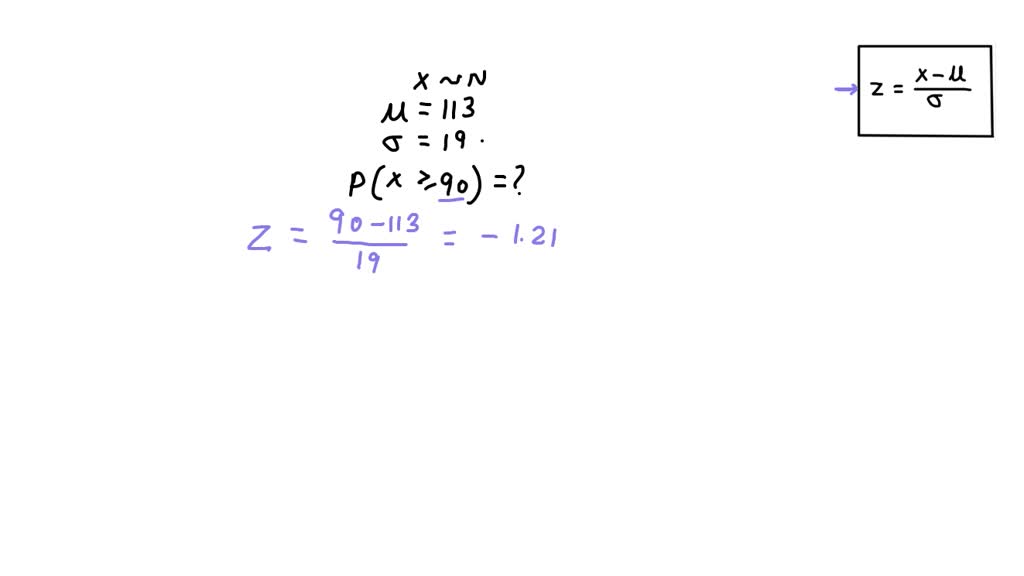 Solved Assume That X Has A Normal Distribution With The Specified Mean