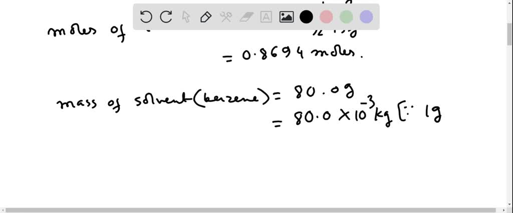 SOLVED: A solution is made using 80.1 g of toluene (MM = 92.13 g/mol ... SOLVED: A solution is made using 80.1 g of toluene (MM = 92.13 g/mol ...