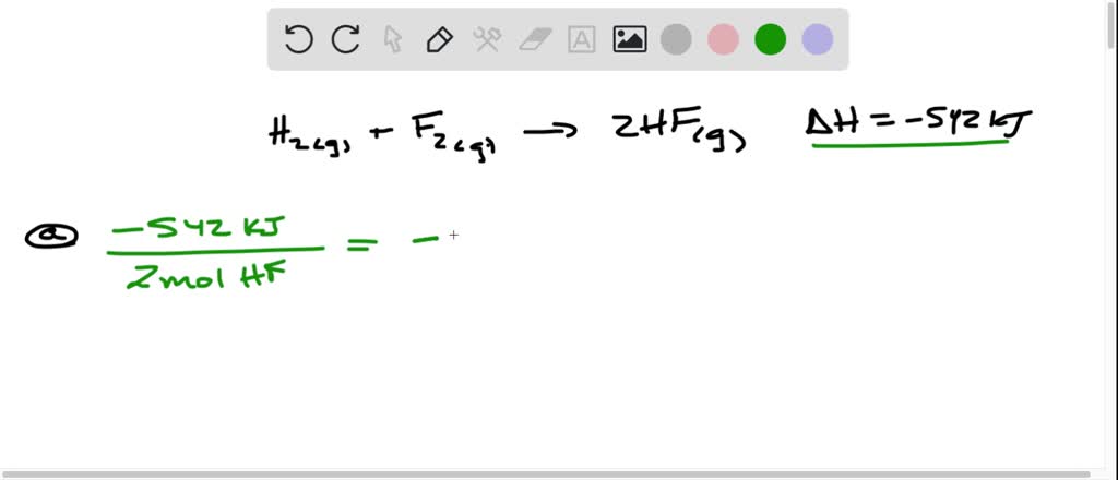 SOLVED: The enthalpy change for the reaction of hydrogen gas with ...