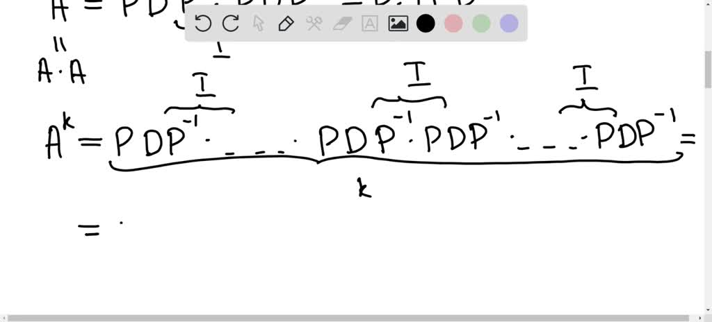 Solved Use The Factorization A Pdp 1 To Compute Ak Where K Represents An Arbitrary Positive