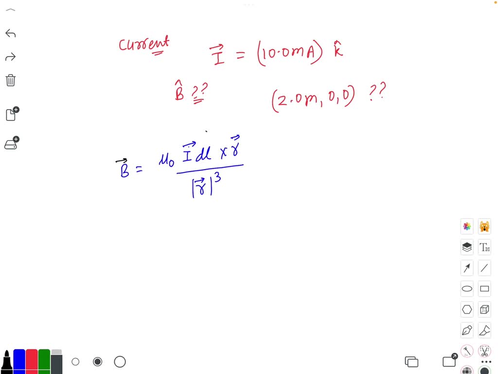 SOLVED: A constant current flows in the positive z direction ...