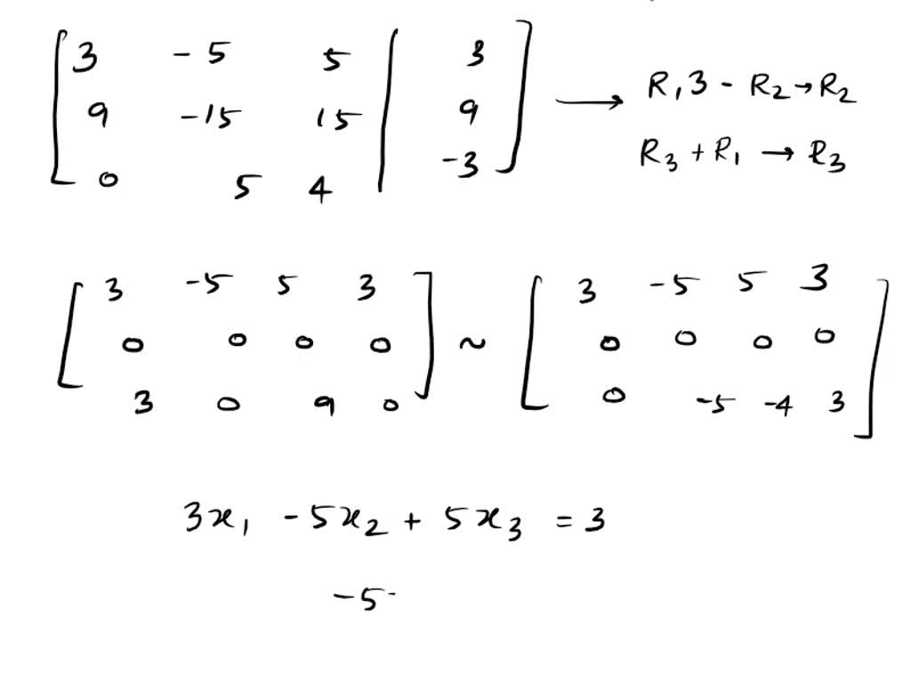 SOLVED: Problem Find the general parametric solution in vector form for ...