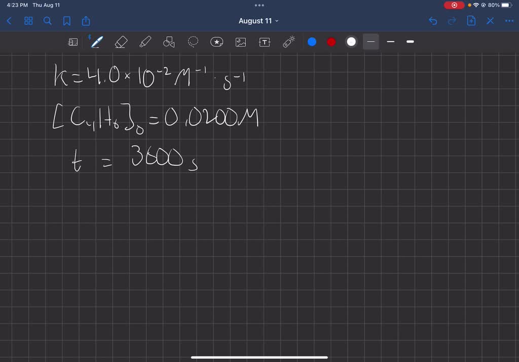 SOLVED: Butadiene (C4H6) reacts with itself to form a dimer with the ...