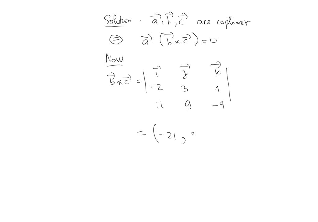 SOLVED: Determine if the vectors ?⃗ = [5,1, −2], ?⃗⃗ = [−2,3,1], and ?⃗ ...