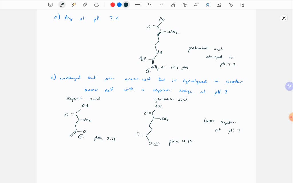SOLVED: firstly, draw the structure of alanine at pH 7. b) then, show ...