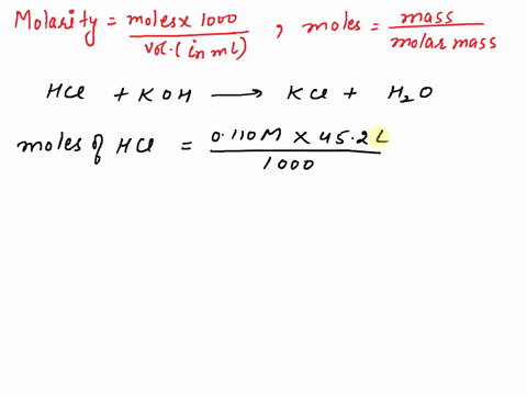 SOLVED: whats mass of KOH is required to neutralize 100mL of a 0.2M HCl solution