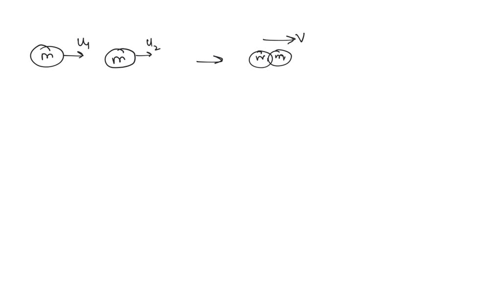 SOLVED: Two objects of the same mass travel in the same direction along ...