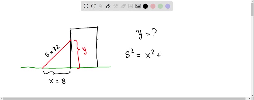 SOLVED: One end of a ladder 32 feet long 8 feet trom the outer wall of ...