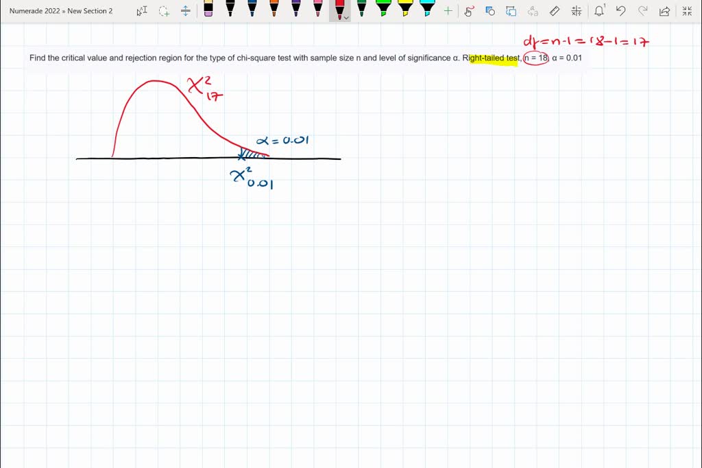 SOLVED: Find the critical value and rejection region for the type of ...