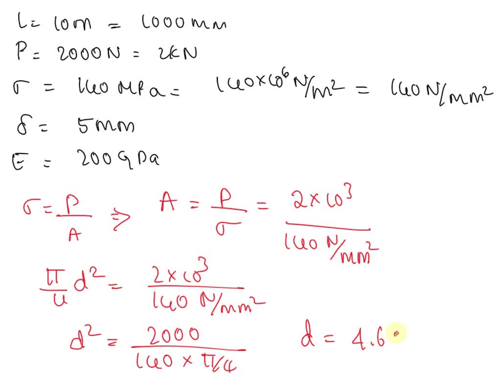 SOLVED: Calculate the diameter of a 1 m long wire that supports a ...