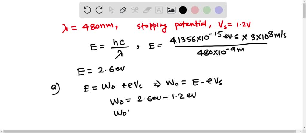 SOLVED: If the stopping potential of a metal when illuminated with a ...