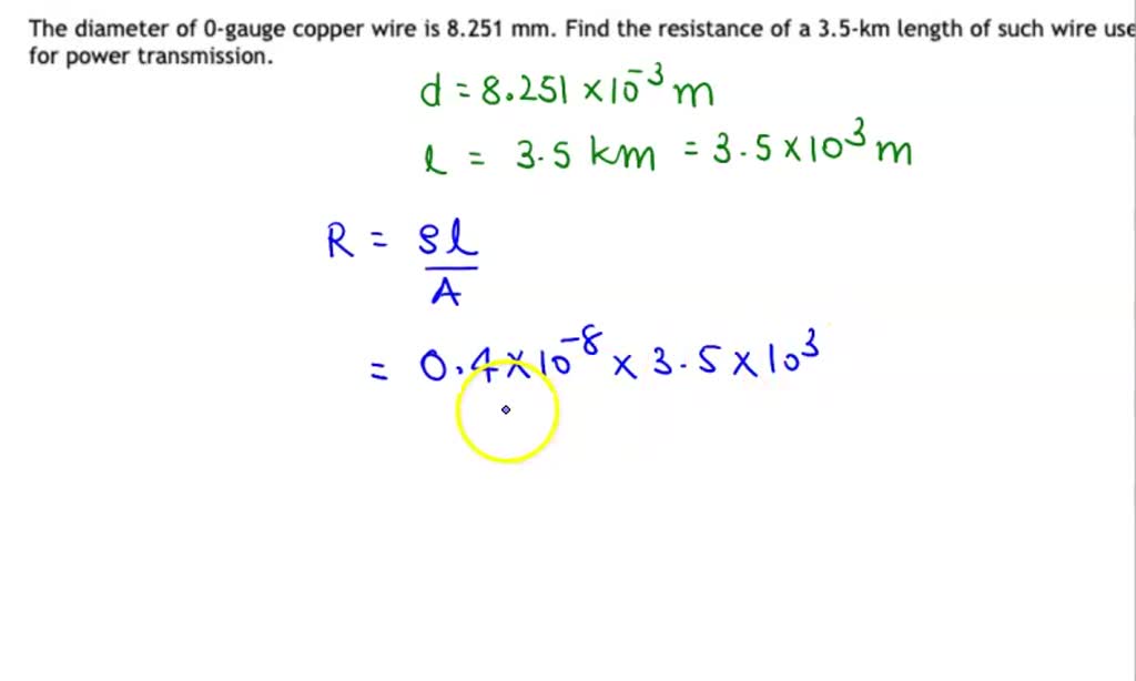 SOLVED: proportional to its length and inversely proportional to its cross-sectional area. The ...