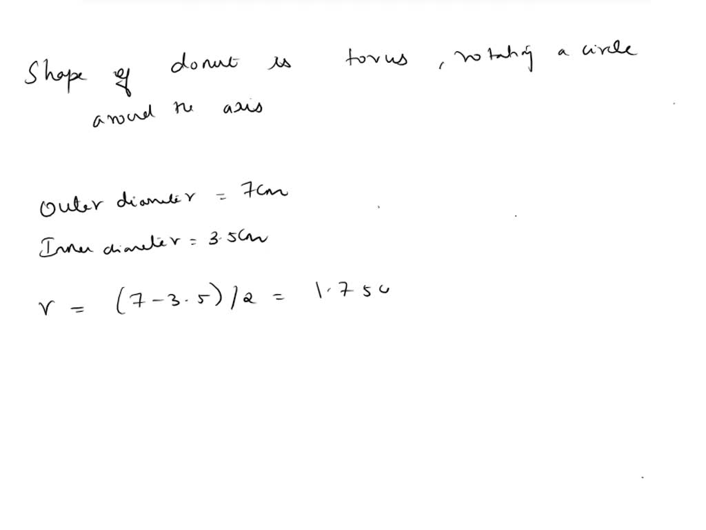 SOLVED: Krispy Kreme Donut Use the images shown and calculus techniques ...