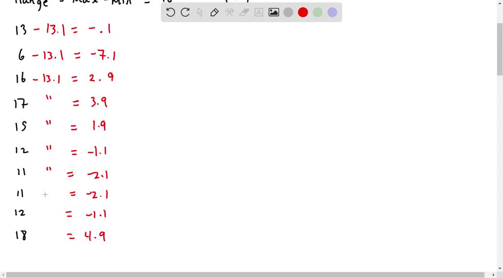 SOLVED: he range, population variance, and population standard ...