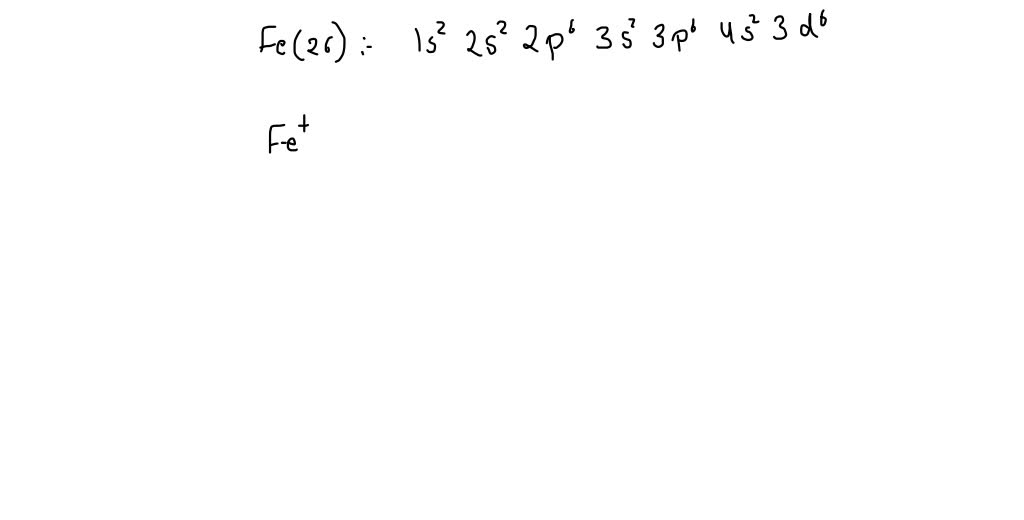 SOLVED: The ground state term symbol for the free ion Fe3+ is: Point ...