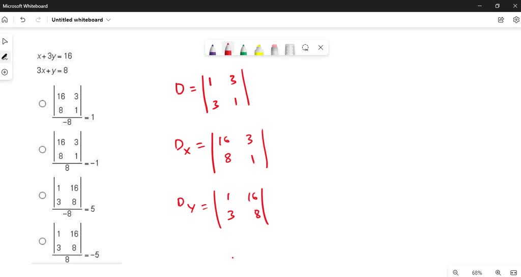 SOLVED: Using Cramer's Rule, what is the value of x in the system of ...