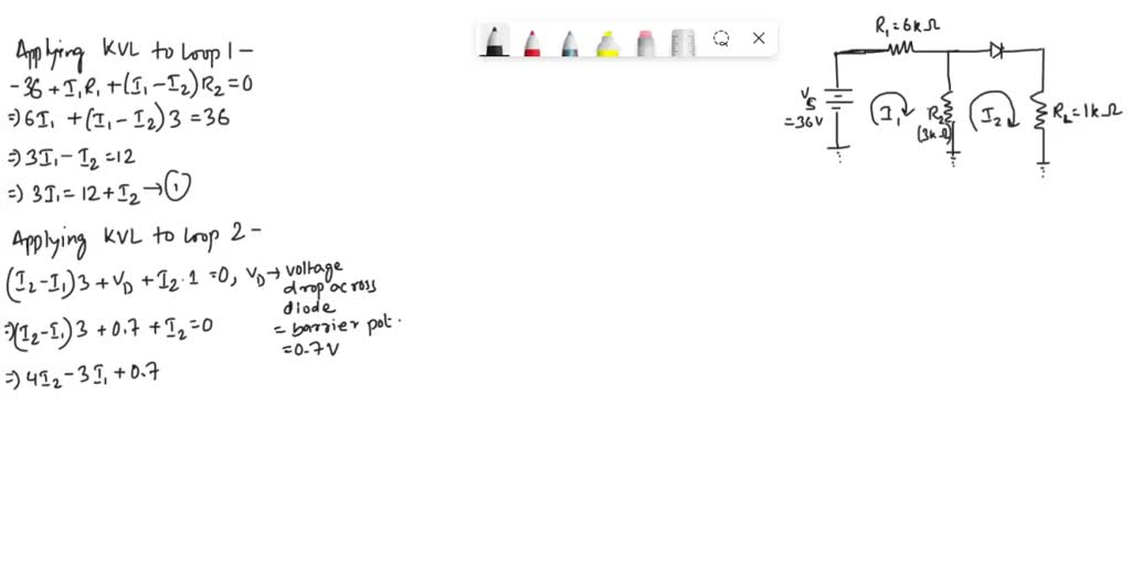 SOLVED: Problem 1 for the circuit shown. Use second approximation for the diode. To find the ...