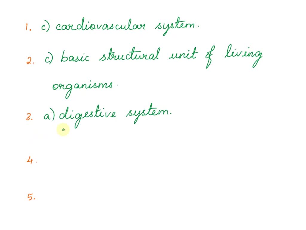 SOLVED: 1. List all 11 or 12 organ systems: - Skeletal system ...