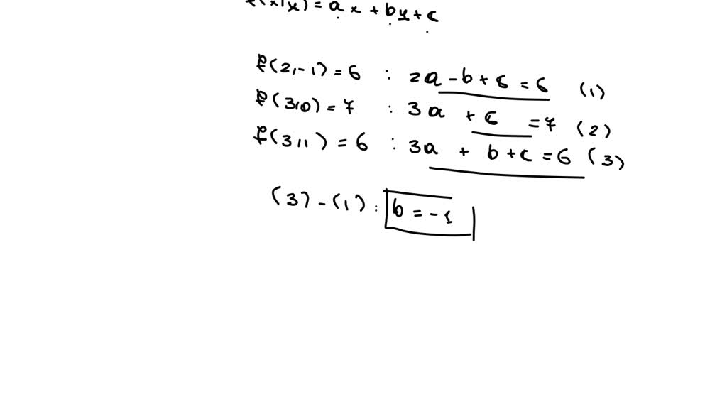 SOLVED: The table below gives a partial table of values for a linear function. Fill in the blanks.