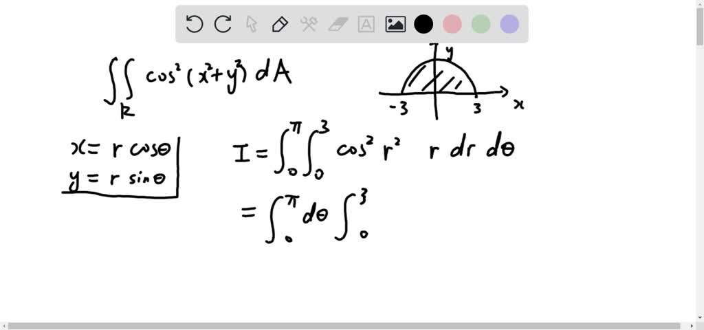 SOLVED: 3. Given cos x dA, where R is the region in the first quadrant ...