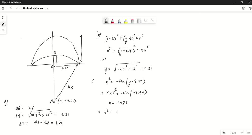 SOLVED: window has the shape of parabola above and circular arc below ...