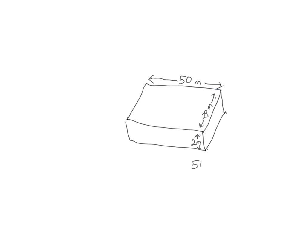 SOLVED: A competition swimming pool is 50 meters long, 29 meters wide ...