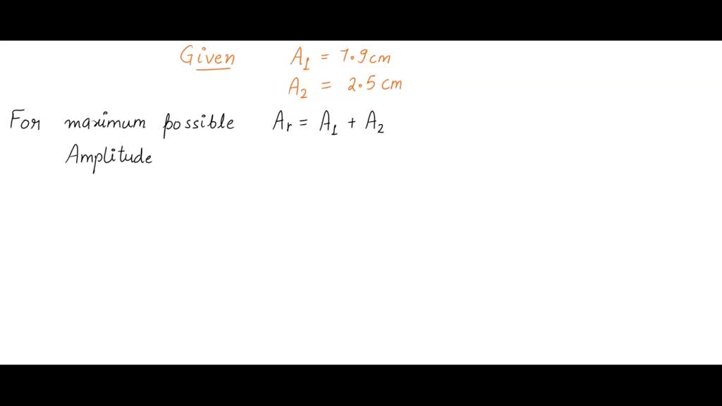 Two coherent sine waves overlap at a point A. The amplitude of one wave ...