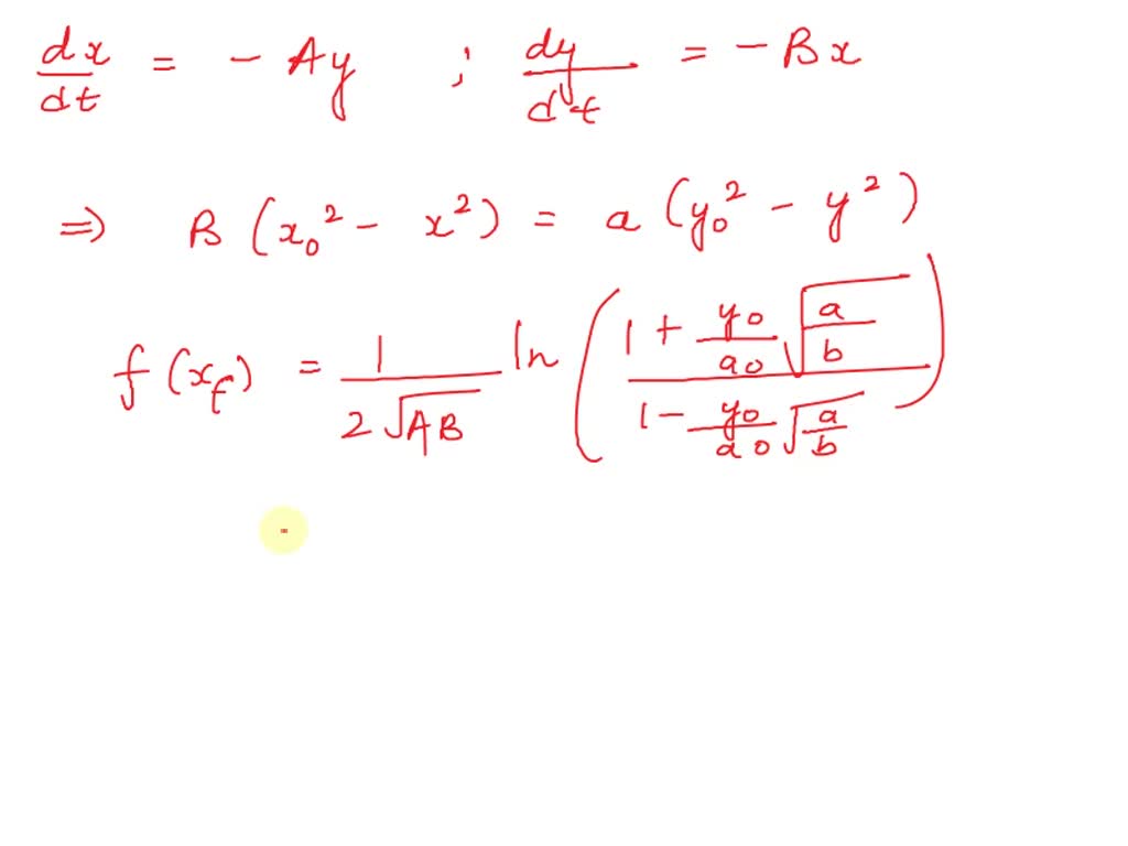 SOLVED: 2 Lanchesters equations for battle. In Lanchester's combat ...
