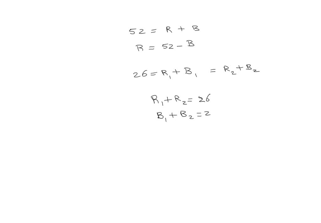 SOLVED: A standard deck of 52 playing cards is randomly split into two ...