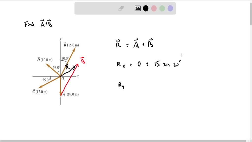 For the vectors A⃗ → and B⃗ → in the figure (Figure 1), use a scale ...