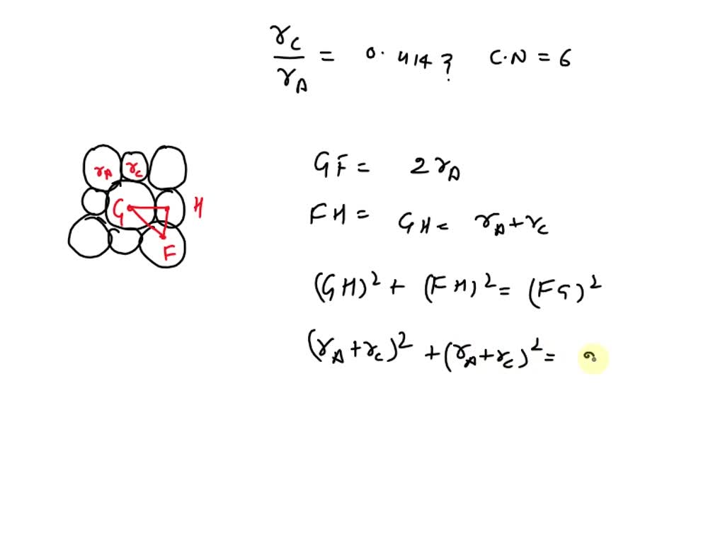Solved Structure Of Ceramics Introduction Example Show That The Minimum Cation To Anion