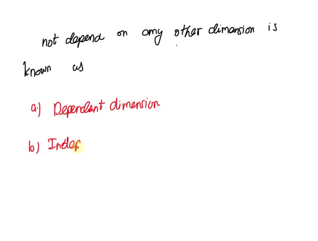 SOLVED: The dimension whose unit does not depend on any other dimension ...