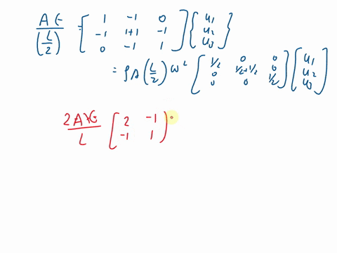 5. The mass matrix [m] and the stiffness matrix [k] of a...