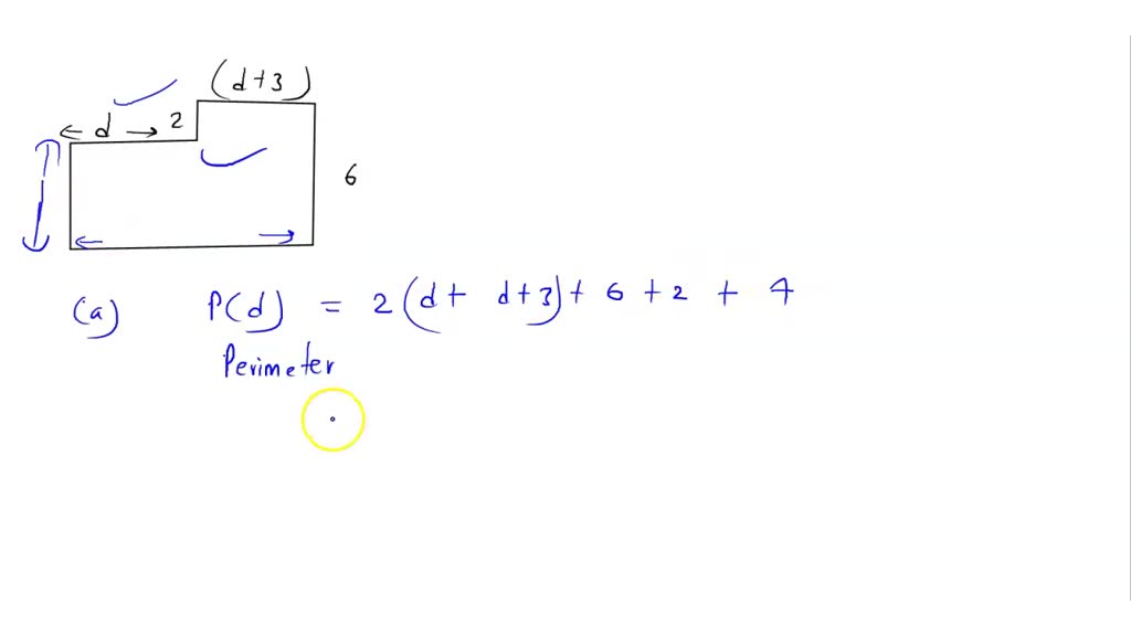 SOLVED: Write a polynomial for the perimeter of this shape Simplify the ...