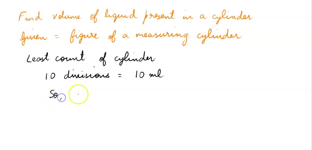SOLVED: The given graduated cylinder is calibrated in milliliters (mL ...