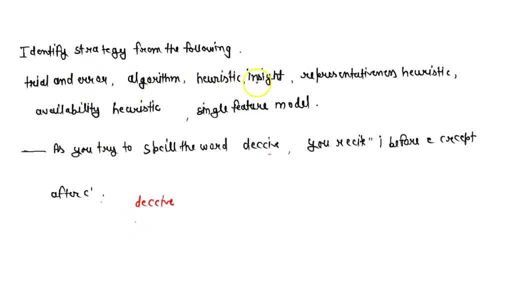 SOLVED: Identify the strategy used in each of the following examples ...