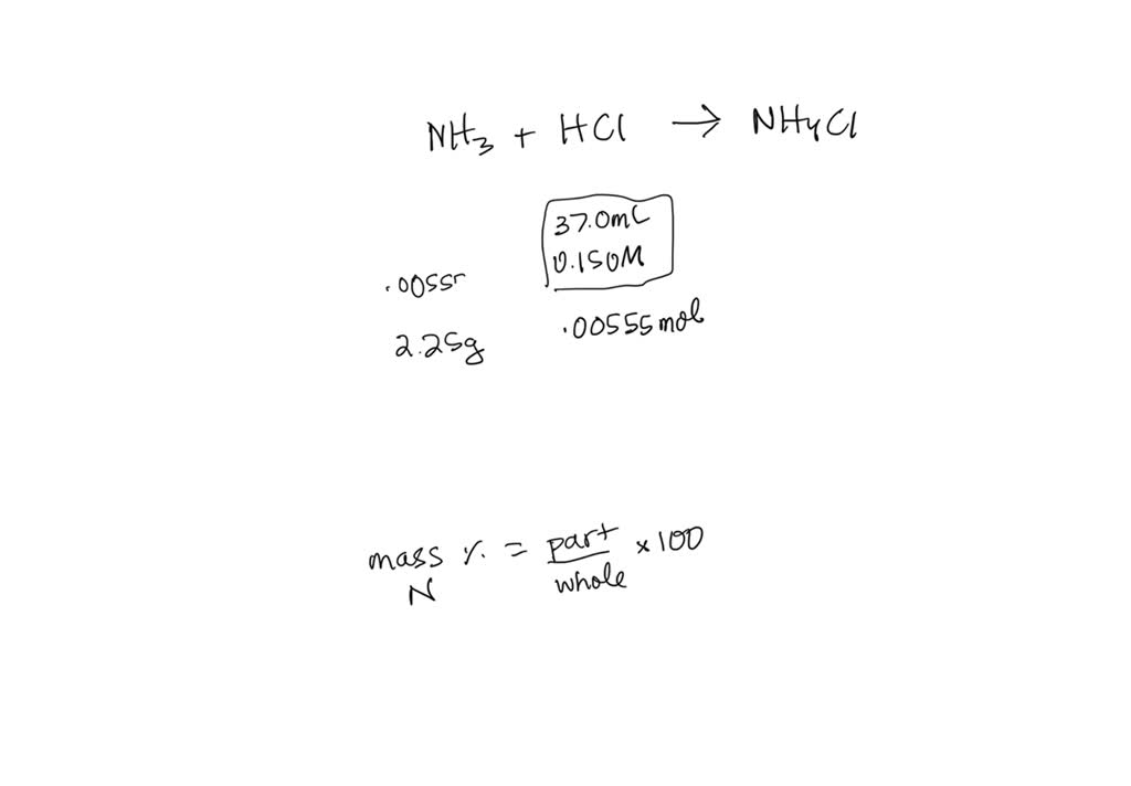 SOLVED: The amount of nitrogen in an organic substance can be determined by an analytical method ...