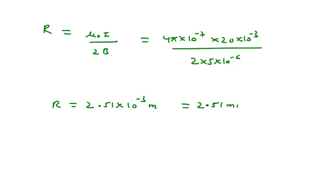 SOLVED: A circular loop of wire with radius R carries a current of 20 mA in the counterclockwise ...