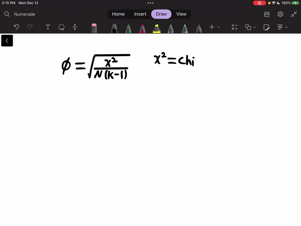 SOLVED: Using the chi-square value, calculate the value for Cramer's Phi.